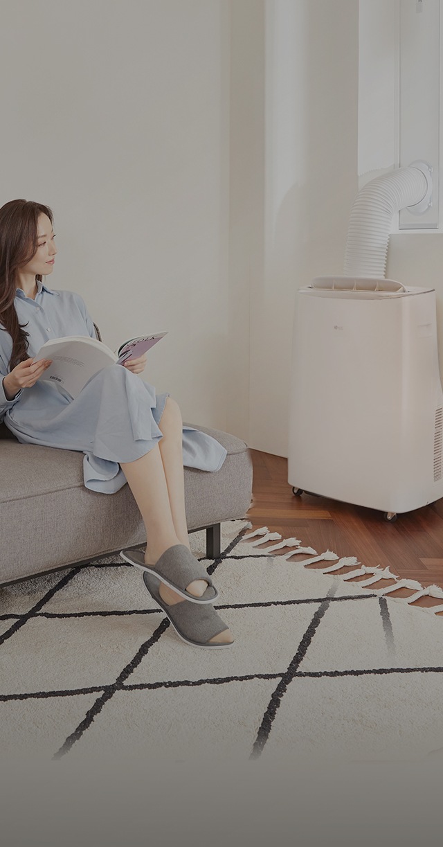 LG 휘센 오브제컬렉션 이동식에어컨 (일반창용) | PQ08DDBAS1 | LG전자