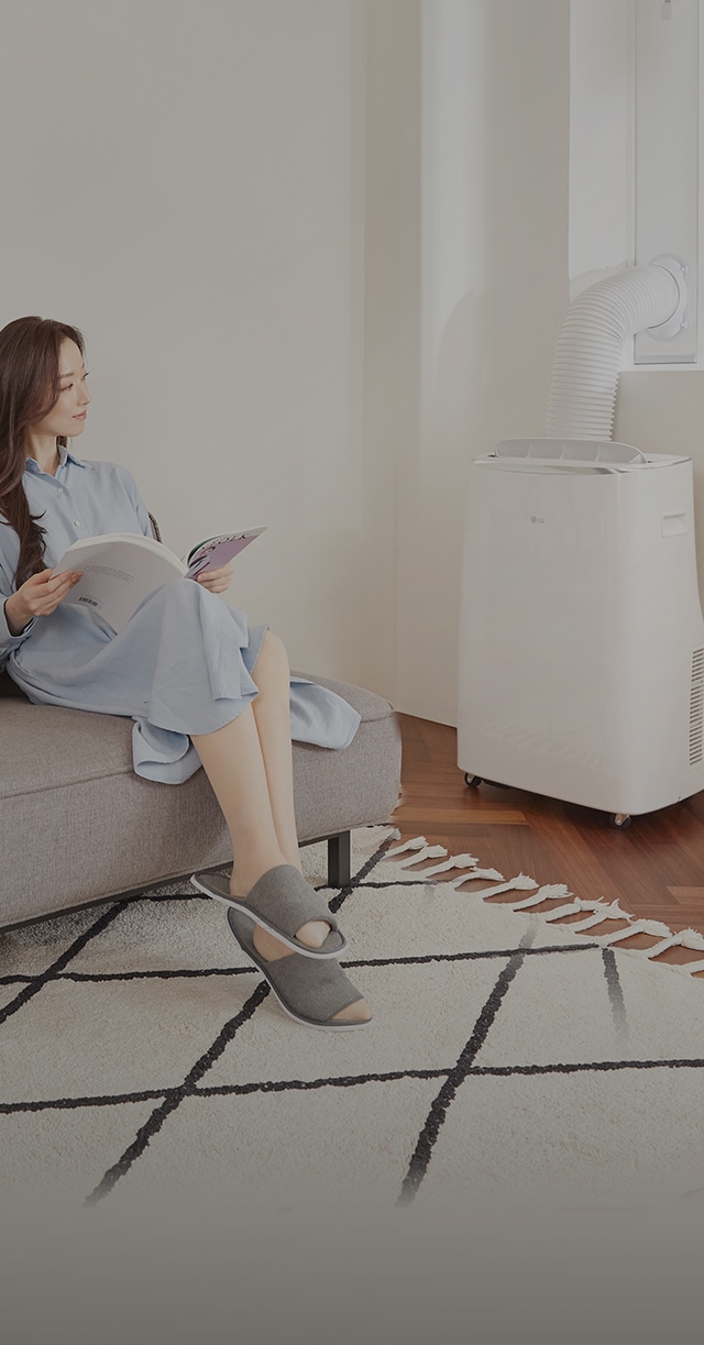 LG 휘센 이동식에어컨 (일반창용) | PQ08DDWAS1 | LG전자