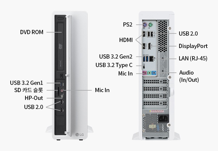 LG 슬림 PC | A80KV.AA3501 | LG전자