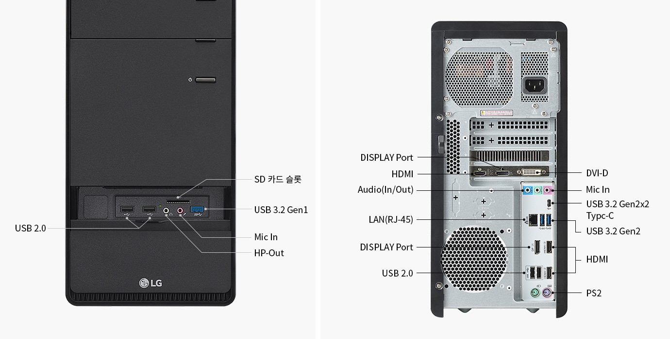 LG 타워형 PC | B80KV.AA3501 | LG전자