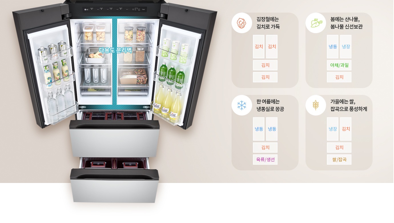 LG 디오스 오브제컬렉션 김치톡톡(본체) | Z492SGS171 | LG전자