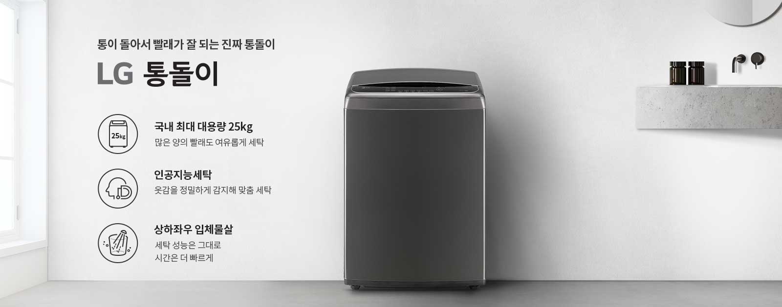 LG 통돌이 세탁기 | TS25BVD | LG전자