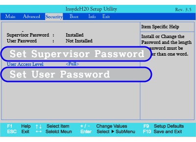 비밀번호를 설정할 경우